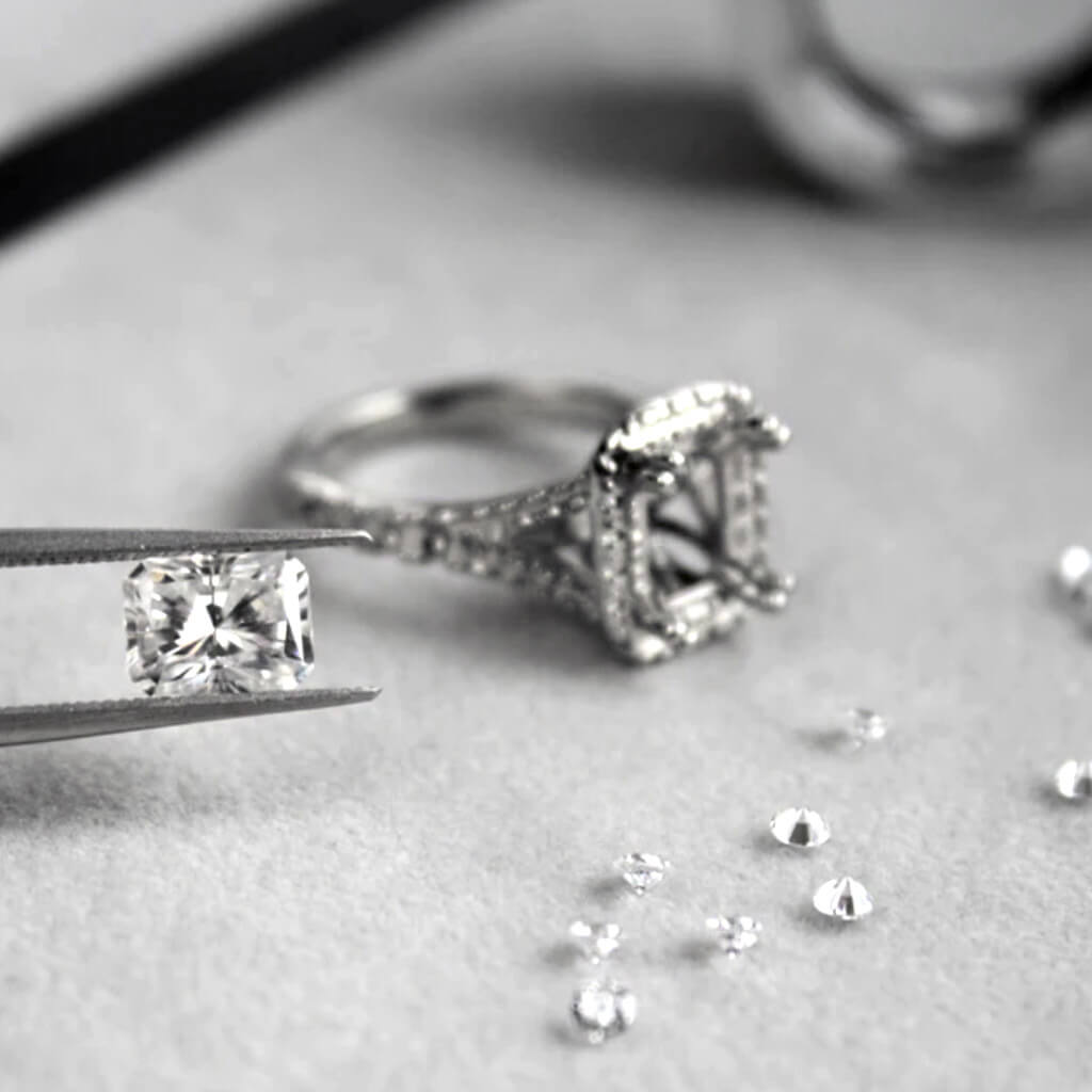 Affordable Round Lab Grown Diamond Solitaire Engagement Ring